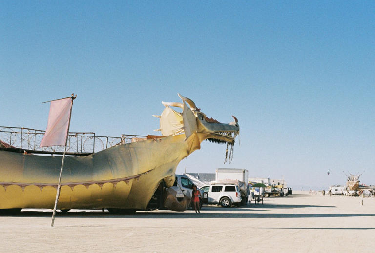 A Burning Man art car has landed in Vegas