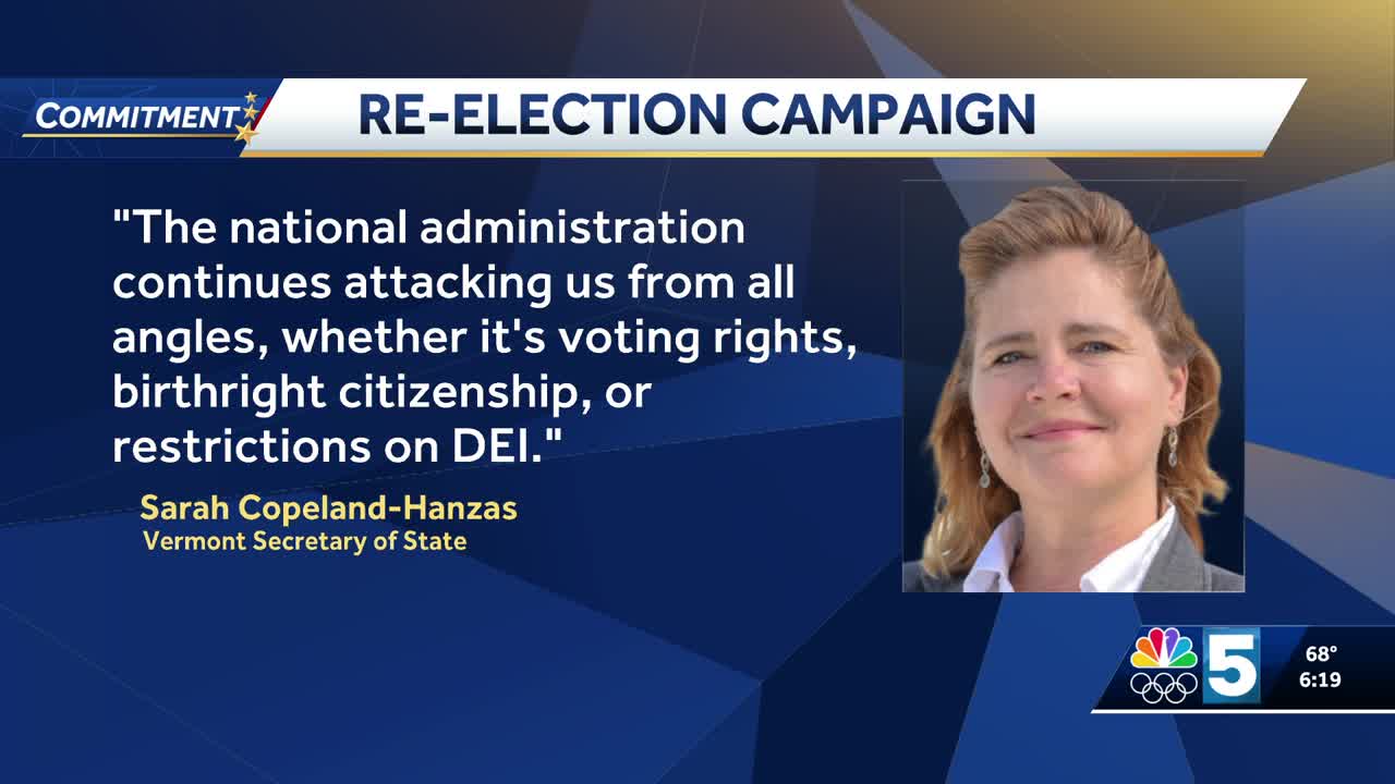 Vermont Secretary of State Sarah Copeland-Hanzas announces 2026 re ...