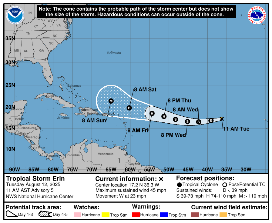 Will Tropical Storm Erin hit Sarasota, Bradenton, Florida? Spaghetti ...