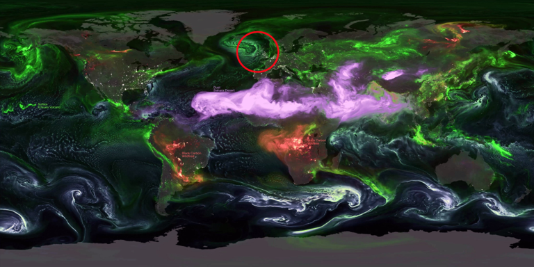 NASA’s new map shows how smoke and pollution travels across the globe