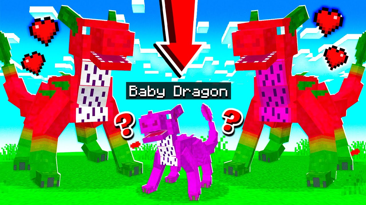 Taming a NEW BABY DRAGON in MINECRAFT!