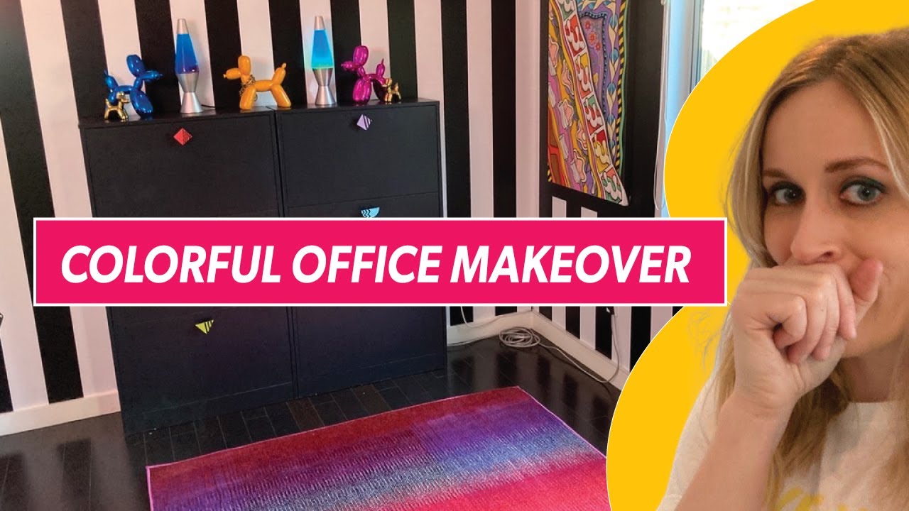Go bold in a renter-friendly office using peel-and-stick wallpaper