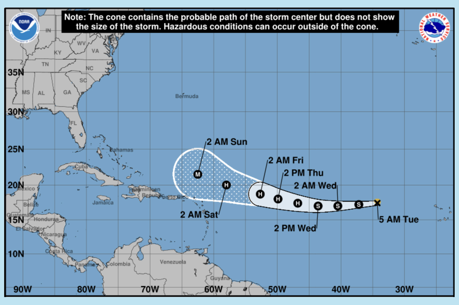 Tropical Storm Erin tracker: Forecast to strengthen into 1st Atlantic ...