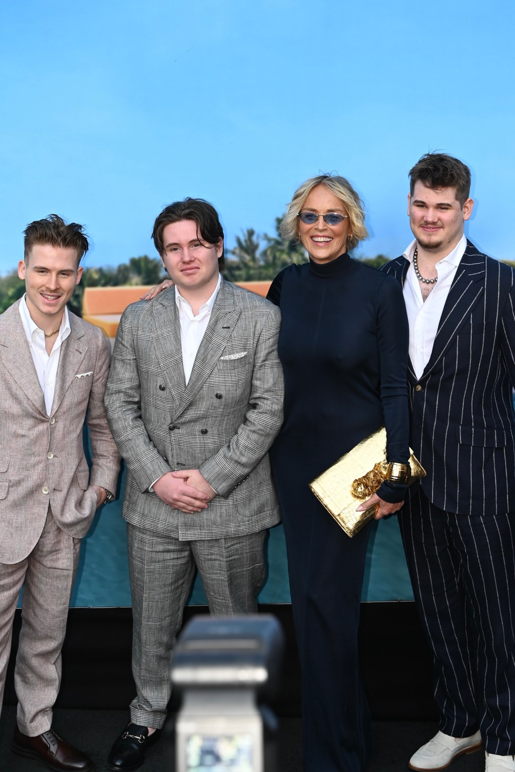 Sharon Stone makes rare red carpet appearance with her 3 sons at ...