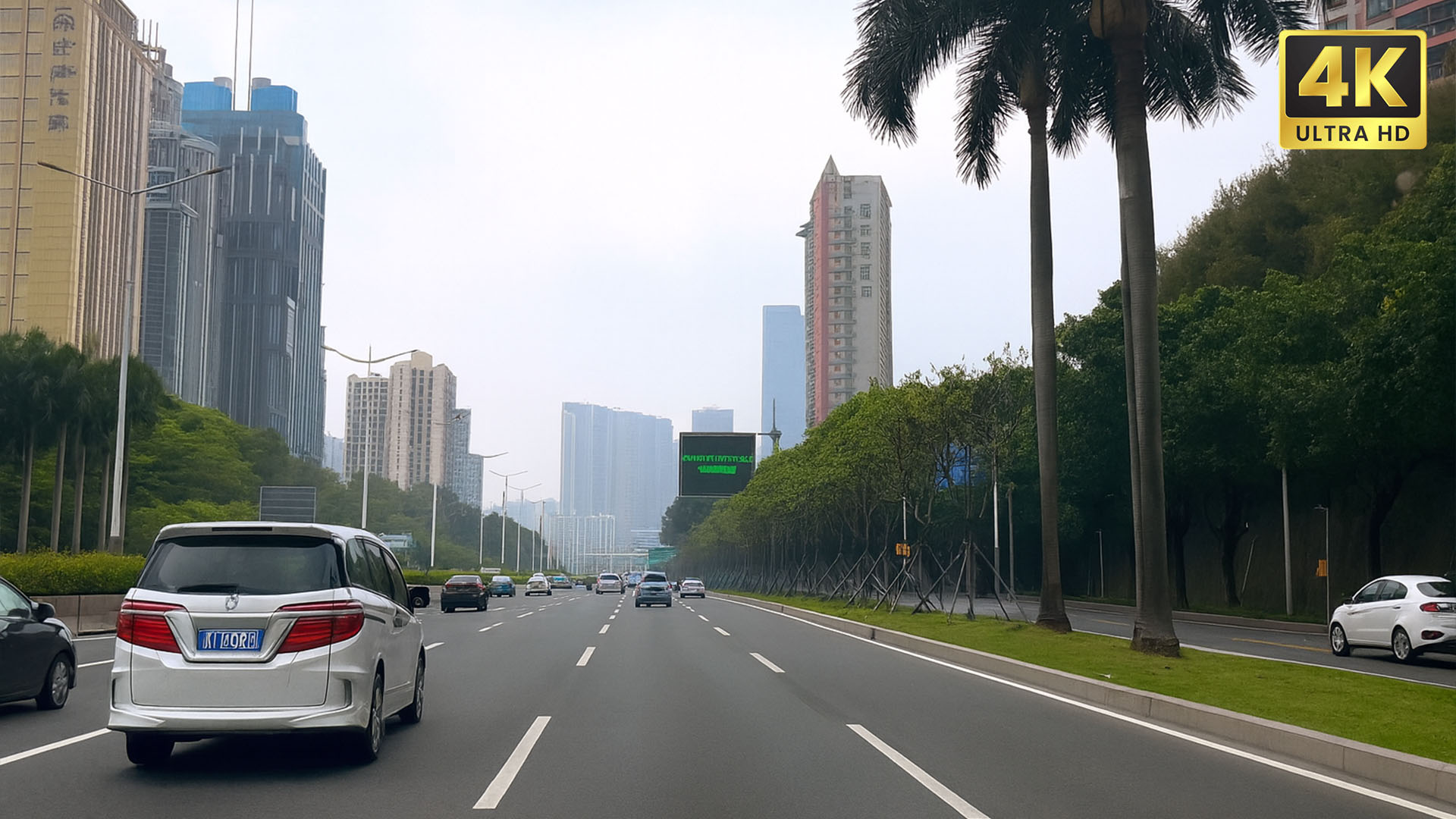 Driving through modern cityscapes – Shenzhen, China 4K