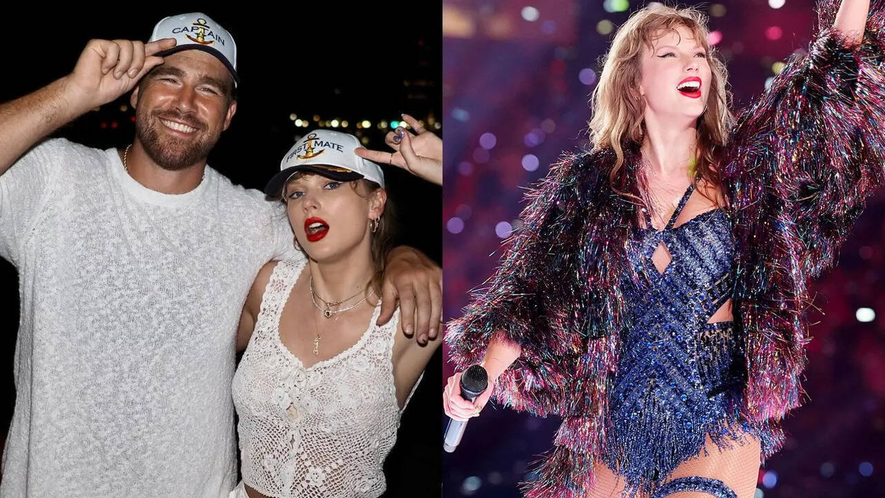 Travis Kelce, Taylor Swift's boyfriend, praises his partner's dedication to her career, stating ...