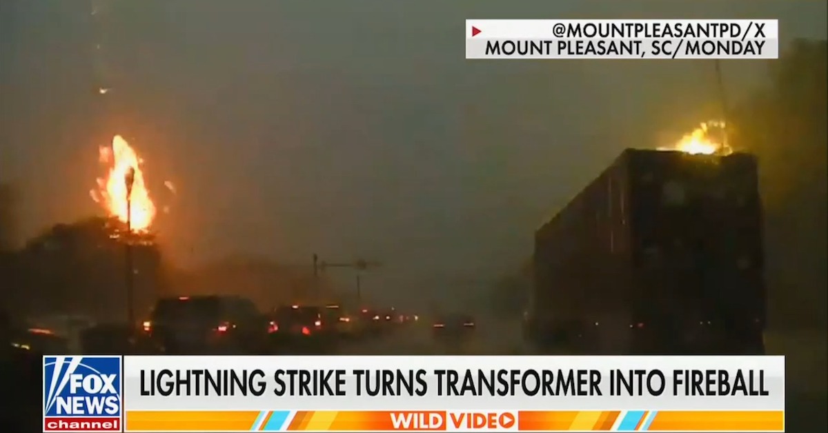 WATCH: Power Line EXPLODES as It’s Struck by Lightning in Startling Footage
