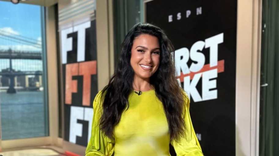 Molly Qerim’s fit stars in Denzel Washington, Spike Lee photo on 'First ...