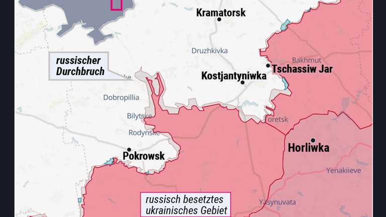Ukraine-Krieg: Russland bricht an Front im Donbass durch