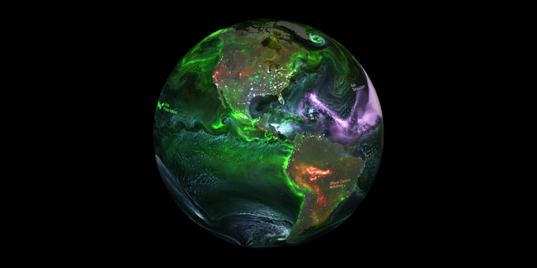 NASA’s new map shows how smoke and pollution travels across the globe