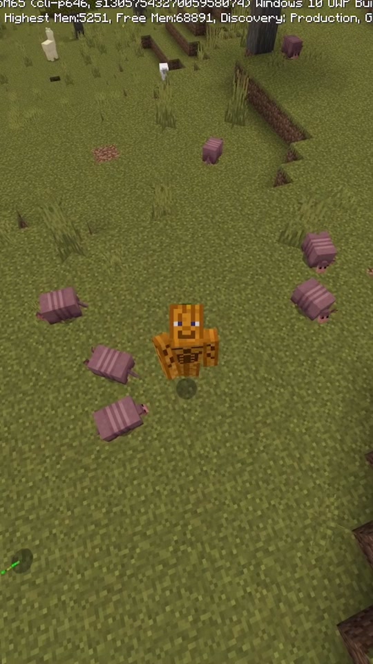 THE ARMADILLO IS HERE! In minecraft bedrock edition previews, but tha...