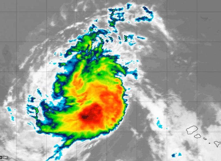 Tropical Storm Erin tracker shows US hurricane path