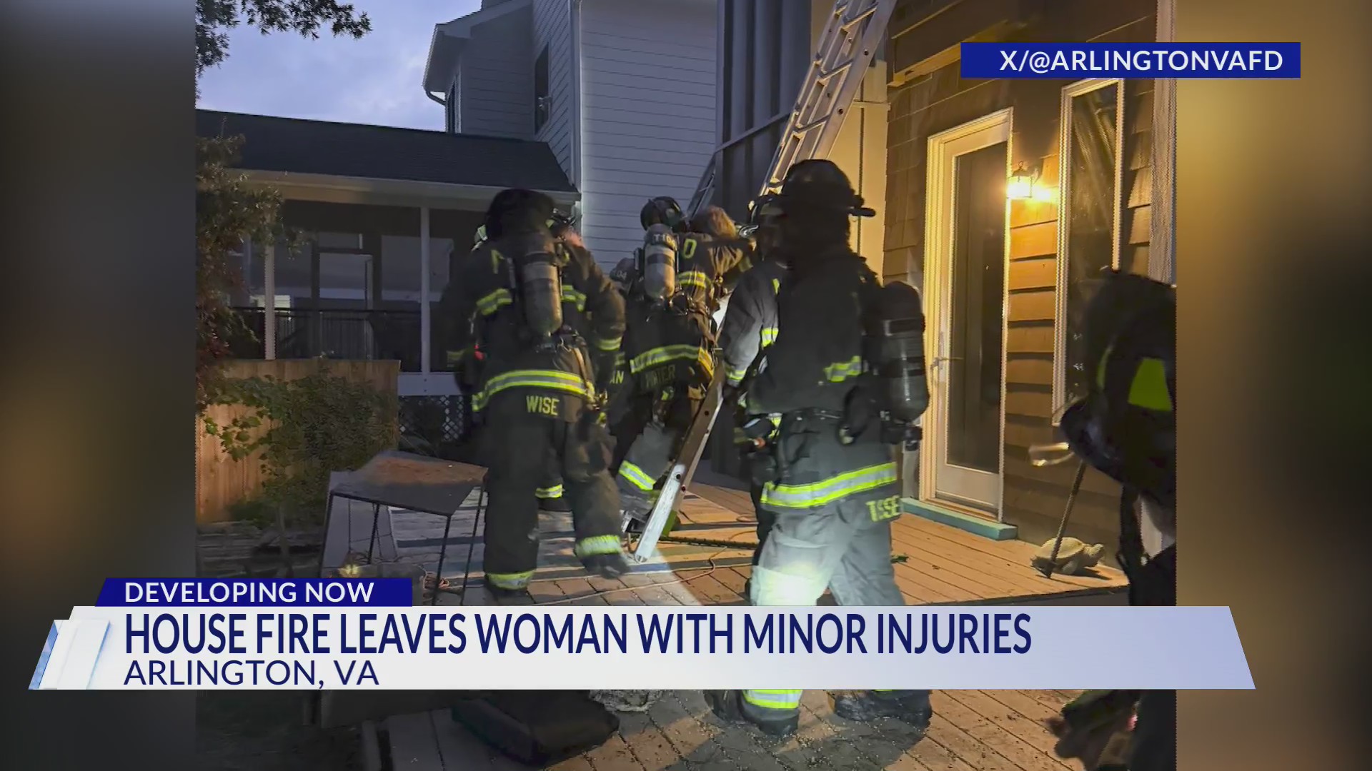 Arlington House Fire Leaves Woman with Minor Injuries