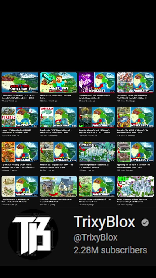 Speedrunning the ultimate survival world by TrixyBlox! Full vid on y...