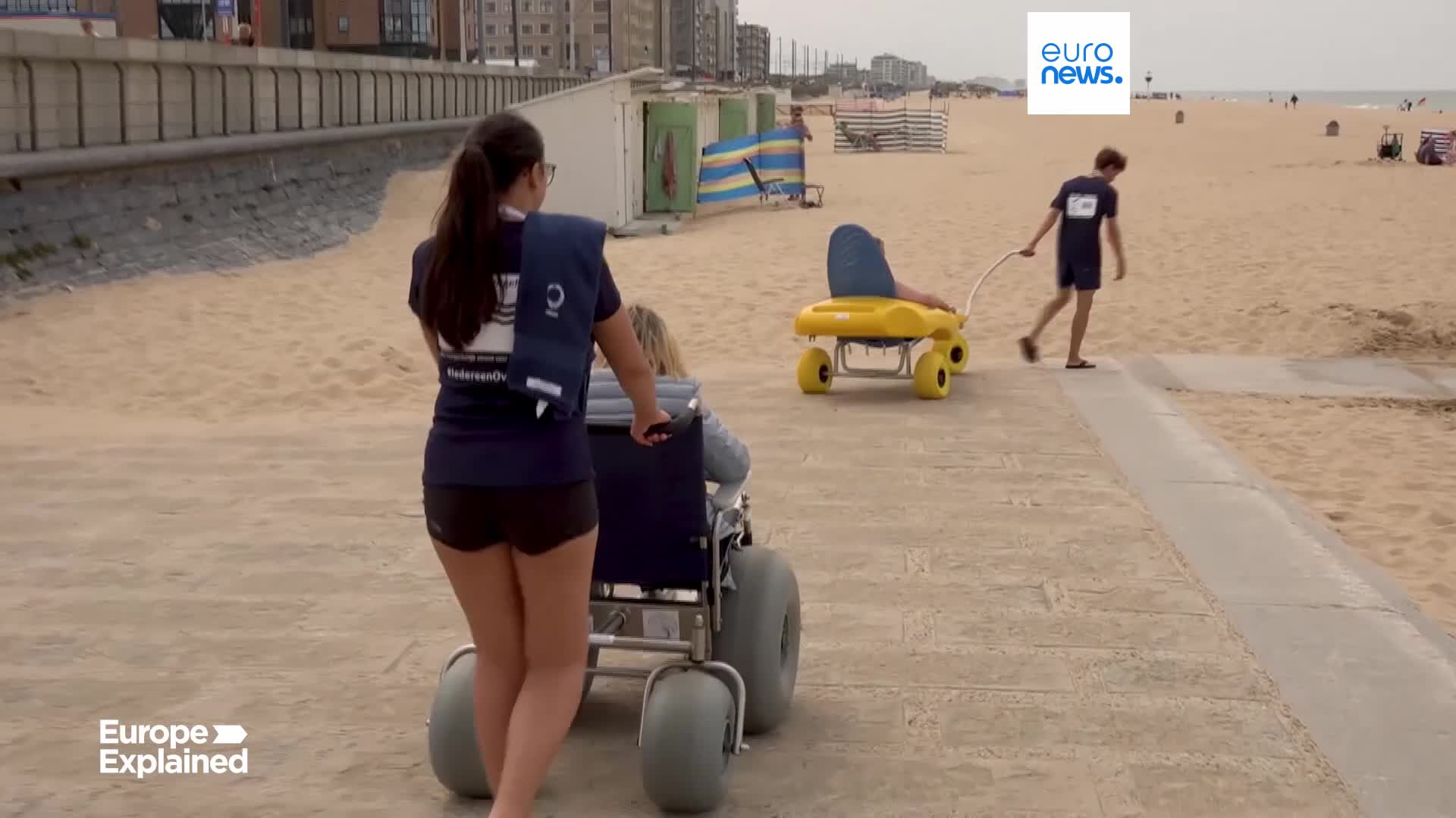 How can beaches be made more accessible to people with reduced mobility?