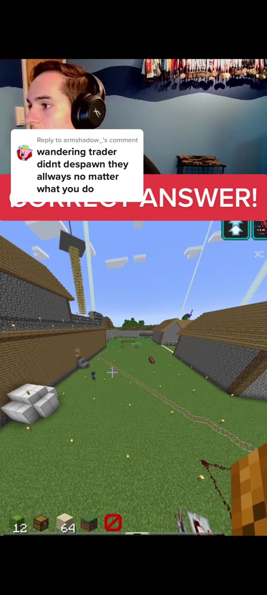 Replying to @armshadow_ CORRECT ANSWER! #minecraft #mc #mcyt #minecra...