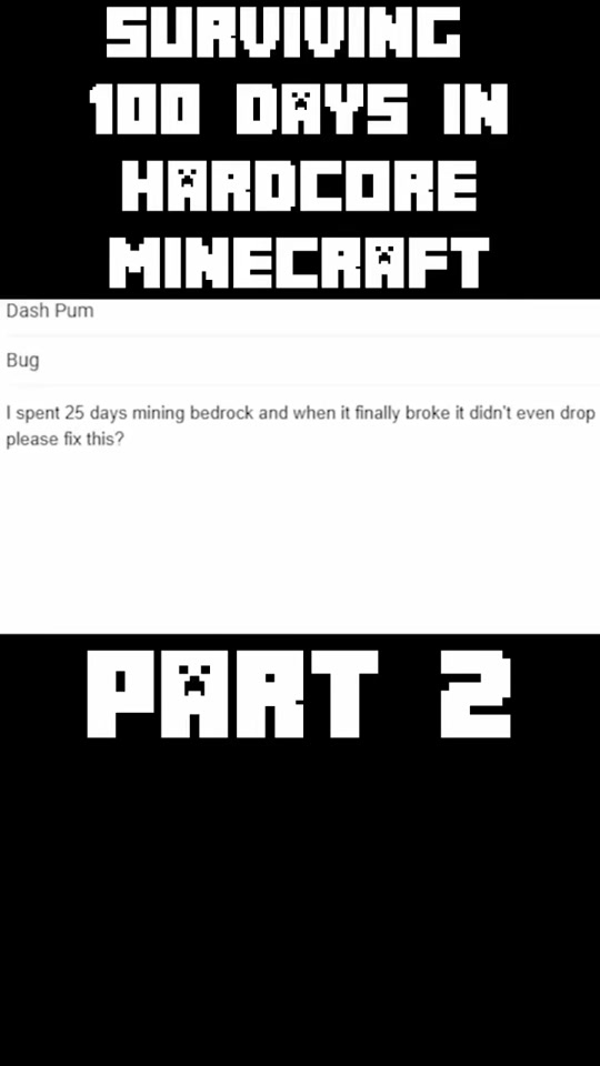 I survived 100 days in hardcore Minecraft part 2! #Minecraft #hardcor...