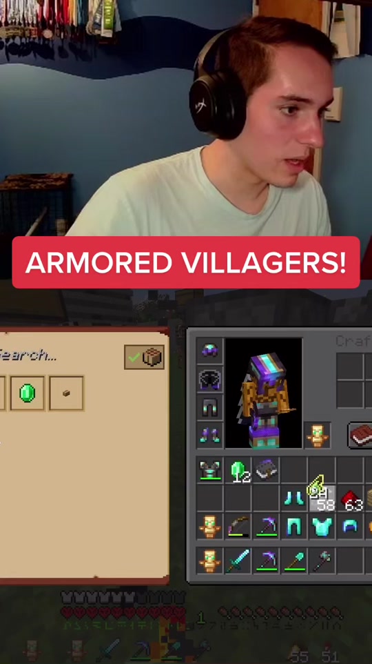 My villagers can beat up your villagers #minecraft #mc #mcyt #hardcor