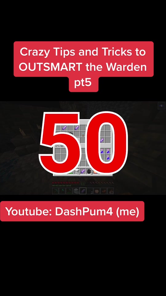 Full 50 tips/tricks link in bio #minecraft #hardcoreminecraft #warden