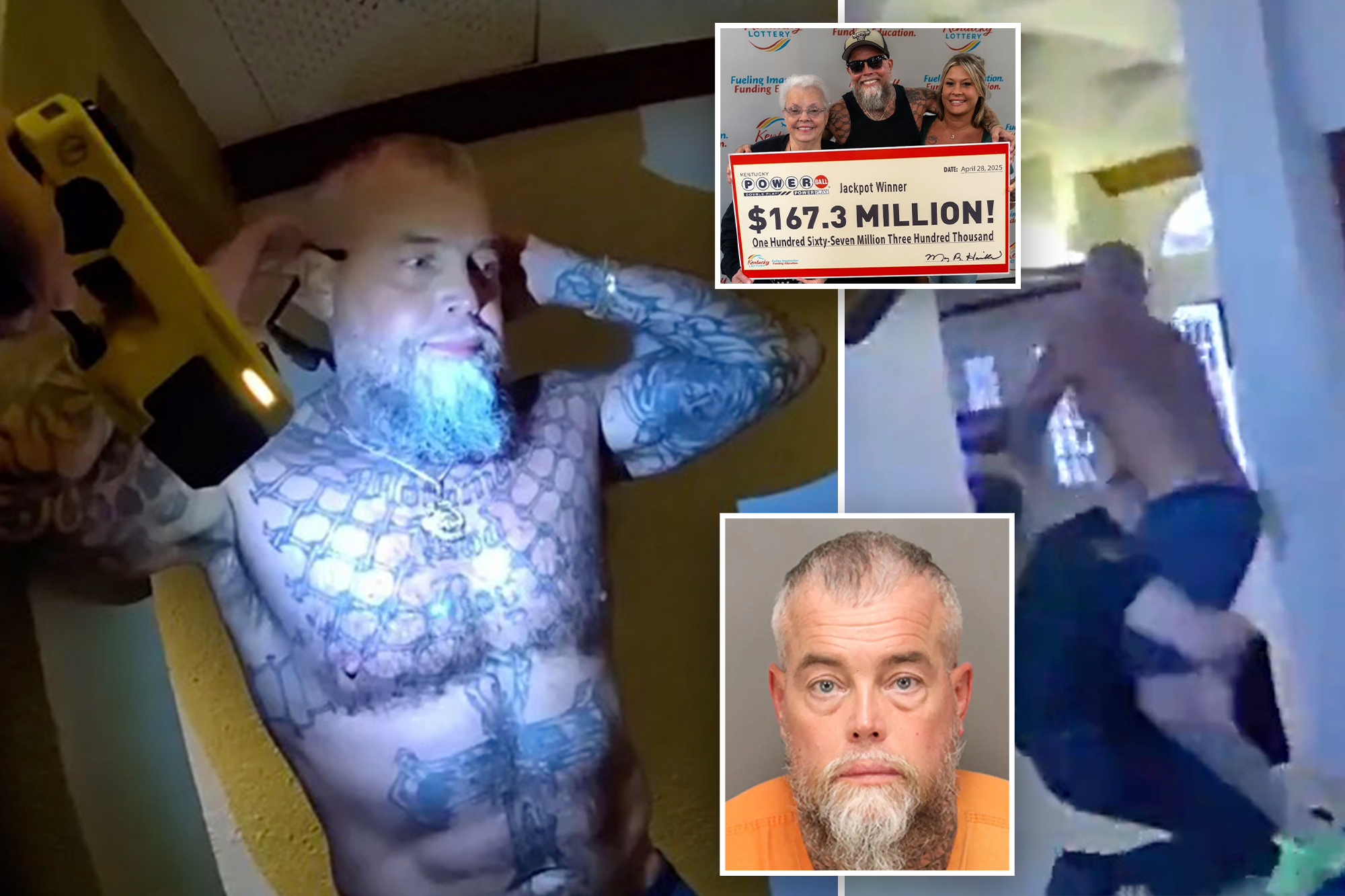 Video reveals moment $167.3M Powerball winner is tackled, tased after ...