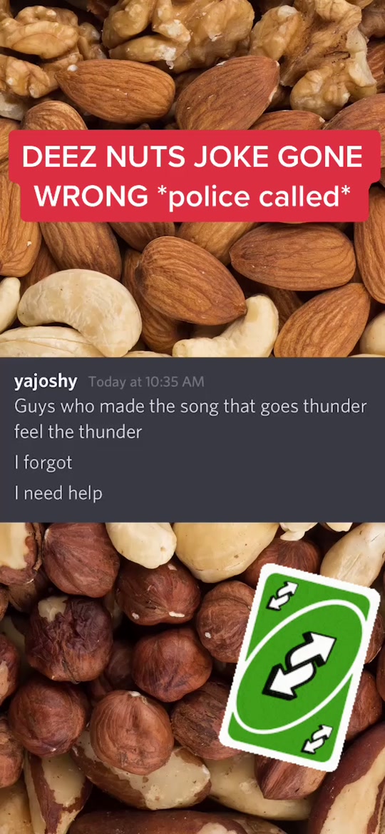 Deez nuts joke gone wrong *police called* uno reverse card #comedy #d...