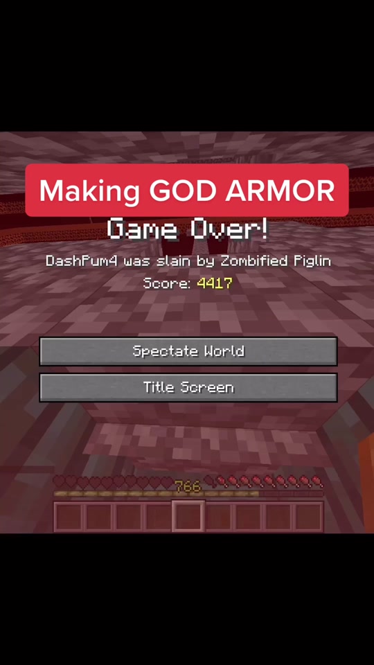 Never dying again with this armor #minecraft #mc #mcyt #hardcoreminec...