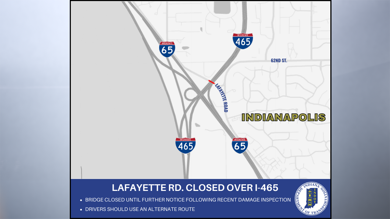 Lafayette Road bridge over I-465 closed after inspection finds ‘issues ...
