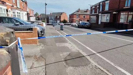 Deepdale Road in Rotherham was cordoned off following reports of a ...