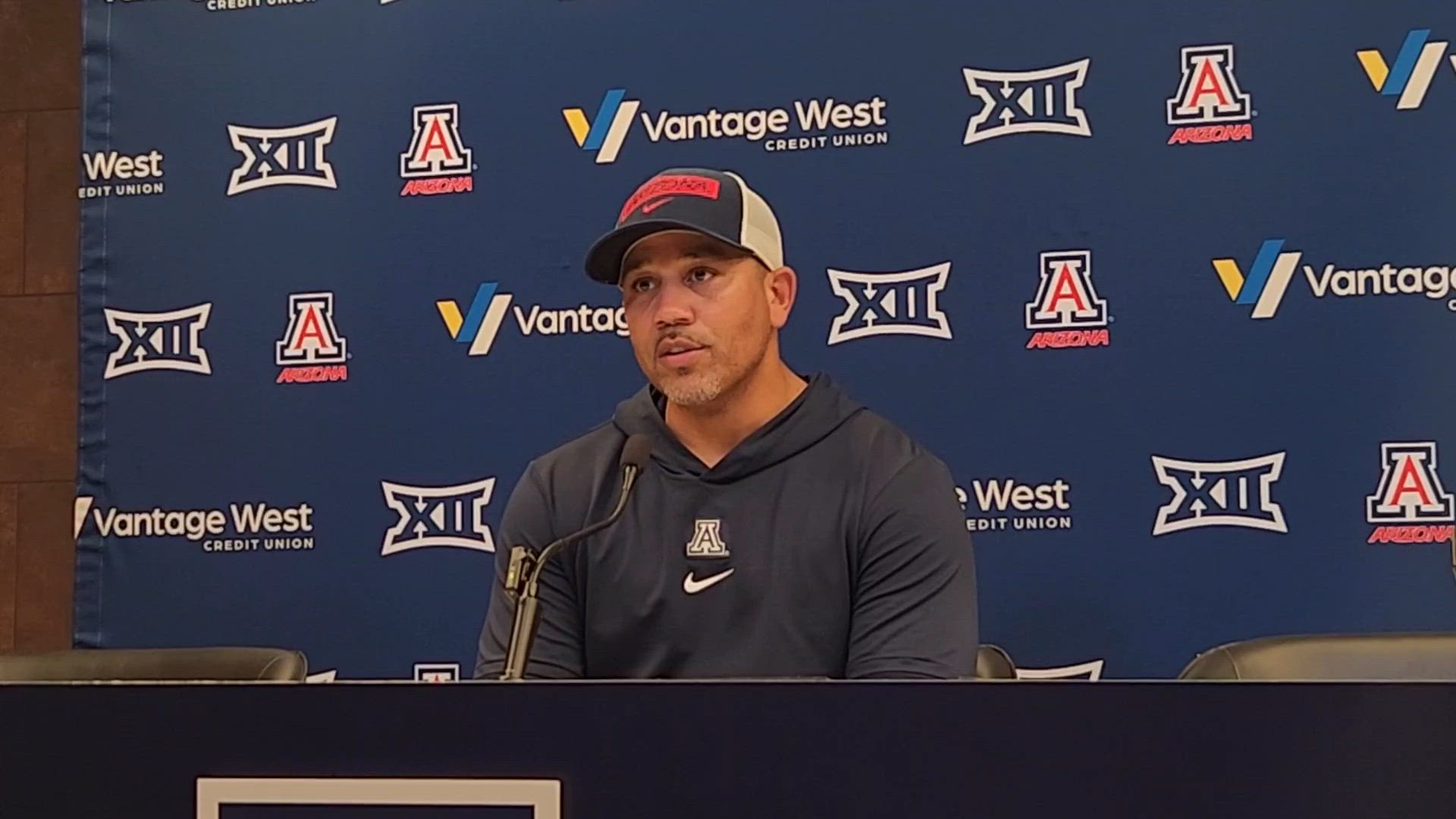Arizona Wildcats Coach Bobby Wade on WR Javin Whatley, Tre Spivey
