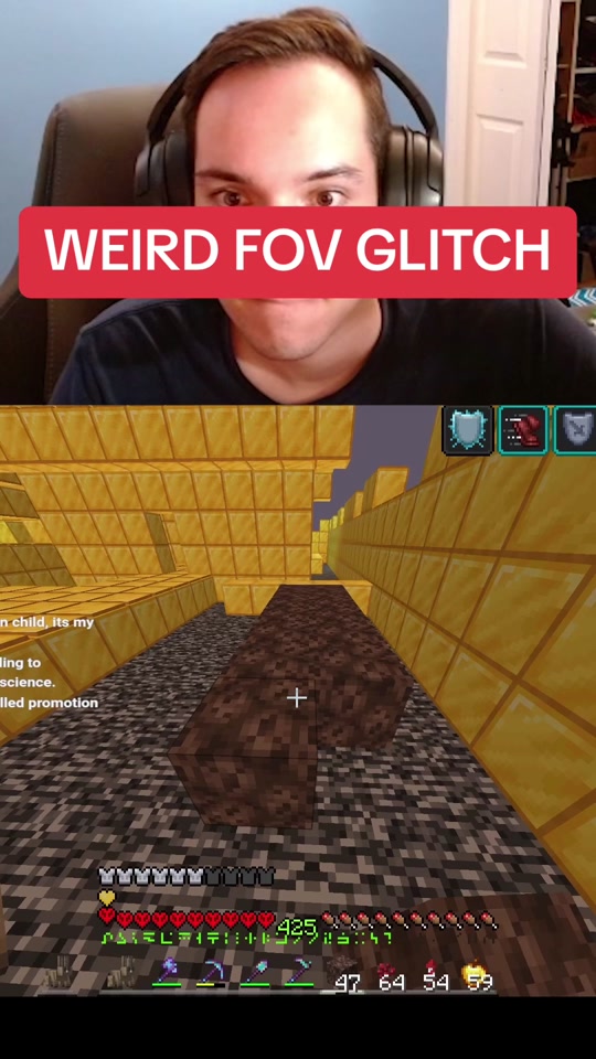Weird FOV glitch in Minecraft! #mc #minecraft #mcyt #stream #streame