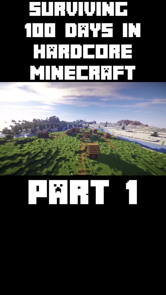 100 Days in Hardcore Minecraft#minecraft #hardcoreminecraft #minecraf...