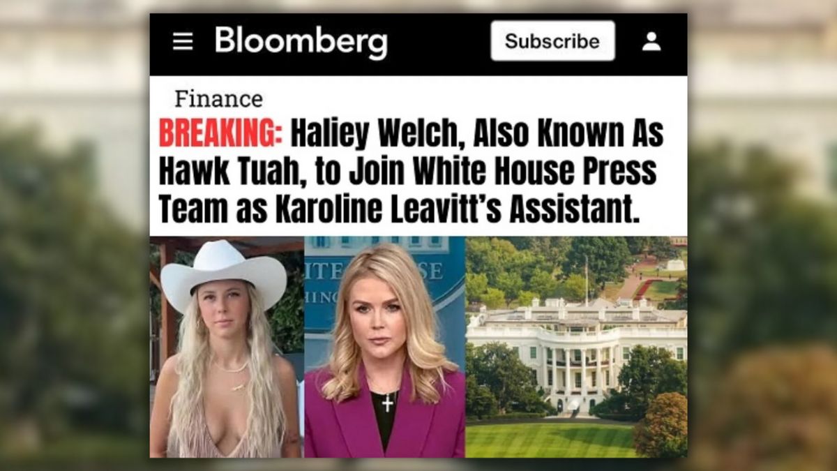 Bloomberg didn't report 'Hawk Tuah' girl is joining White House press ...