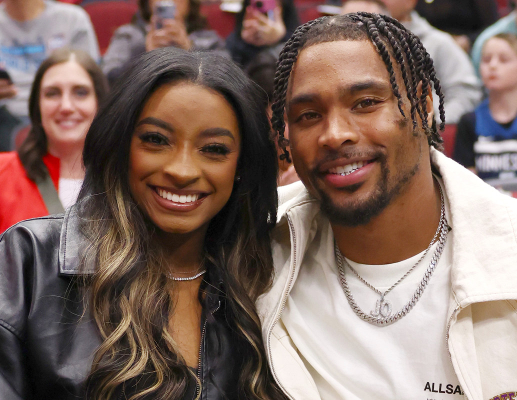 Simone Biles Wows in Short Shorts and Knee-High Boots to Mark Husband's ...