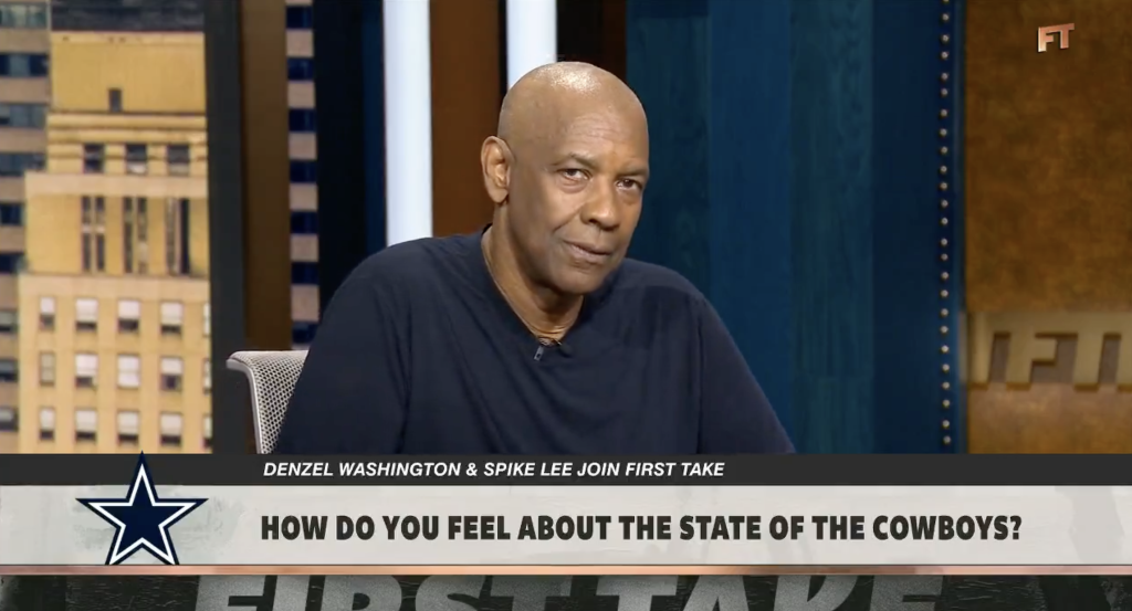 Denzel Washington throws shade at Jerry Jones