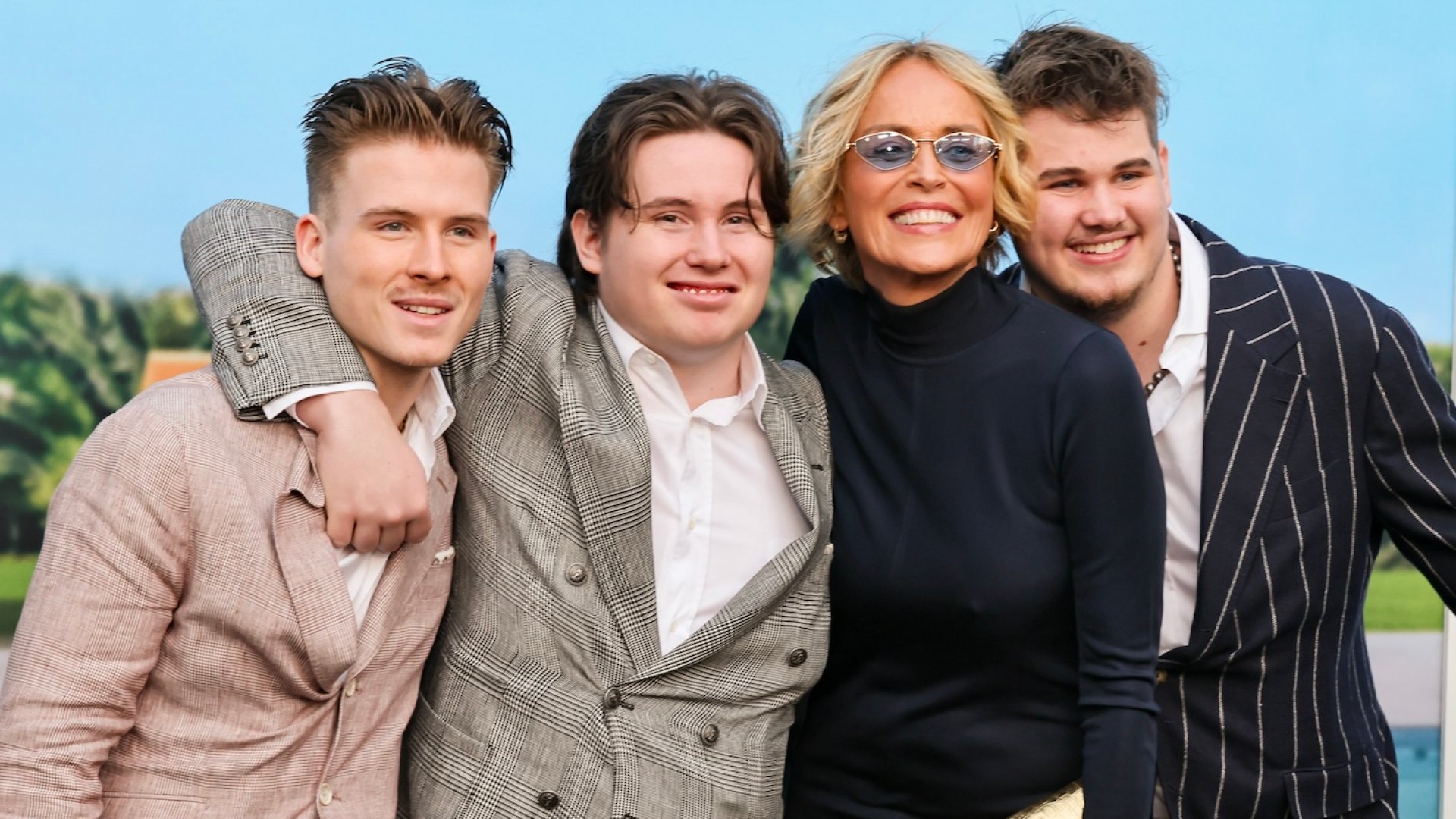 Sharon Stone Makes Rare Red Carpet Appearance With 3 Grown Sons in L.A.