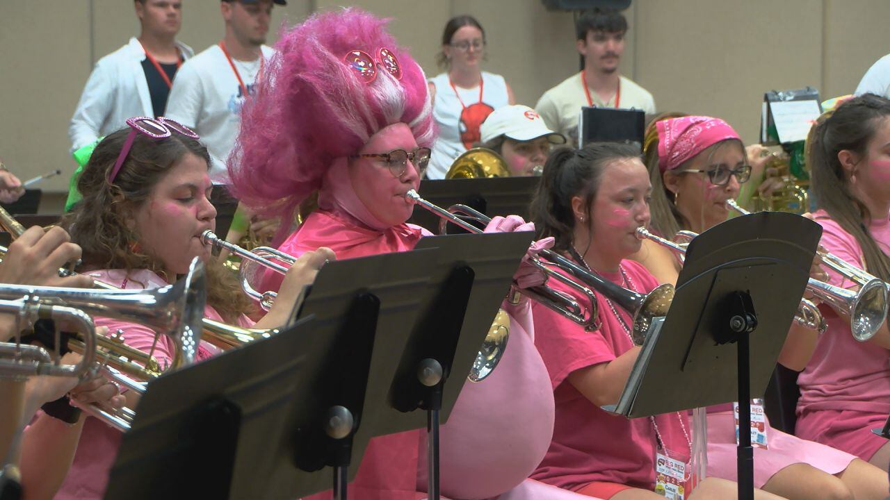 Big Red Marching Band continues centennial celebration