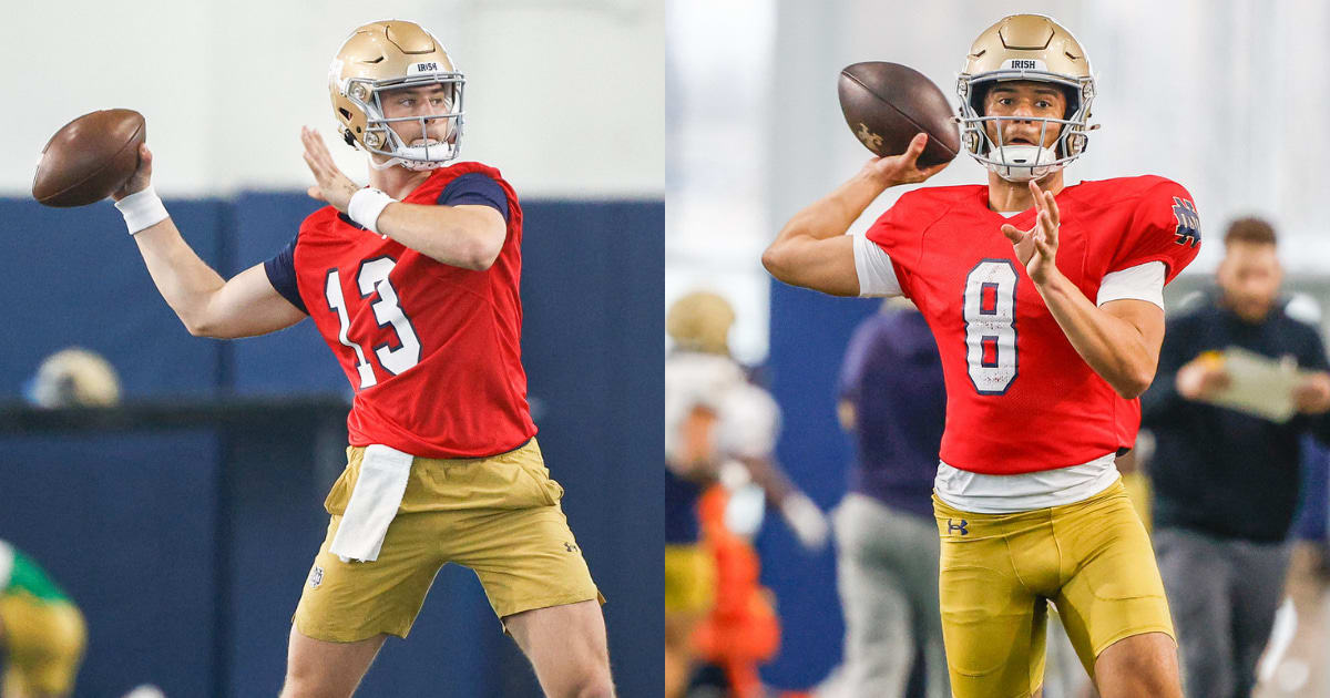 Notre Dame QB battle: CJ Carr still in position to claim ‘neck and neck ...