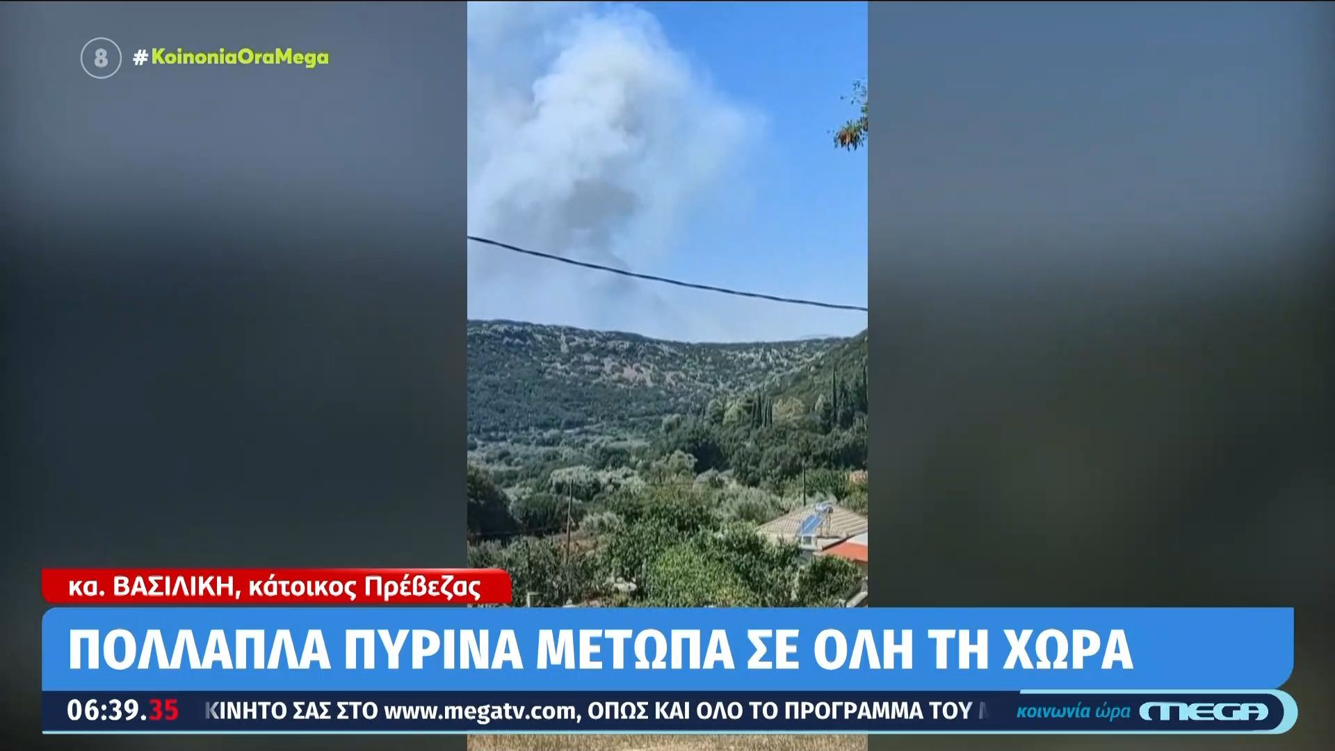 Μάχη με τις φλόγες στην Πρέβεζα