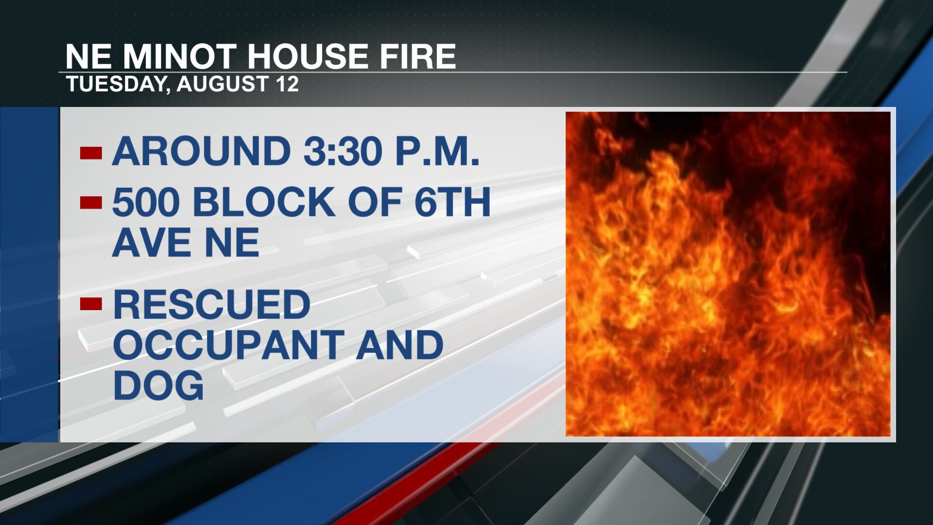 Firefighters rescue resident from house fire in northeast Minot