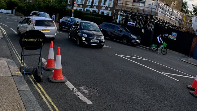 Cycling Mikey pushes his bike in front of a car AGAIN