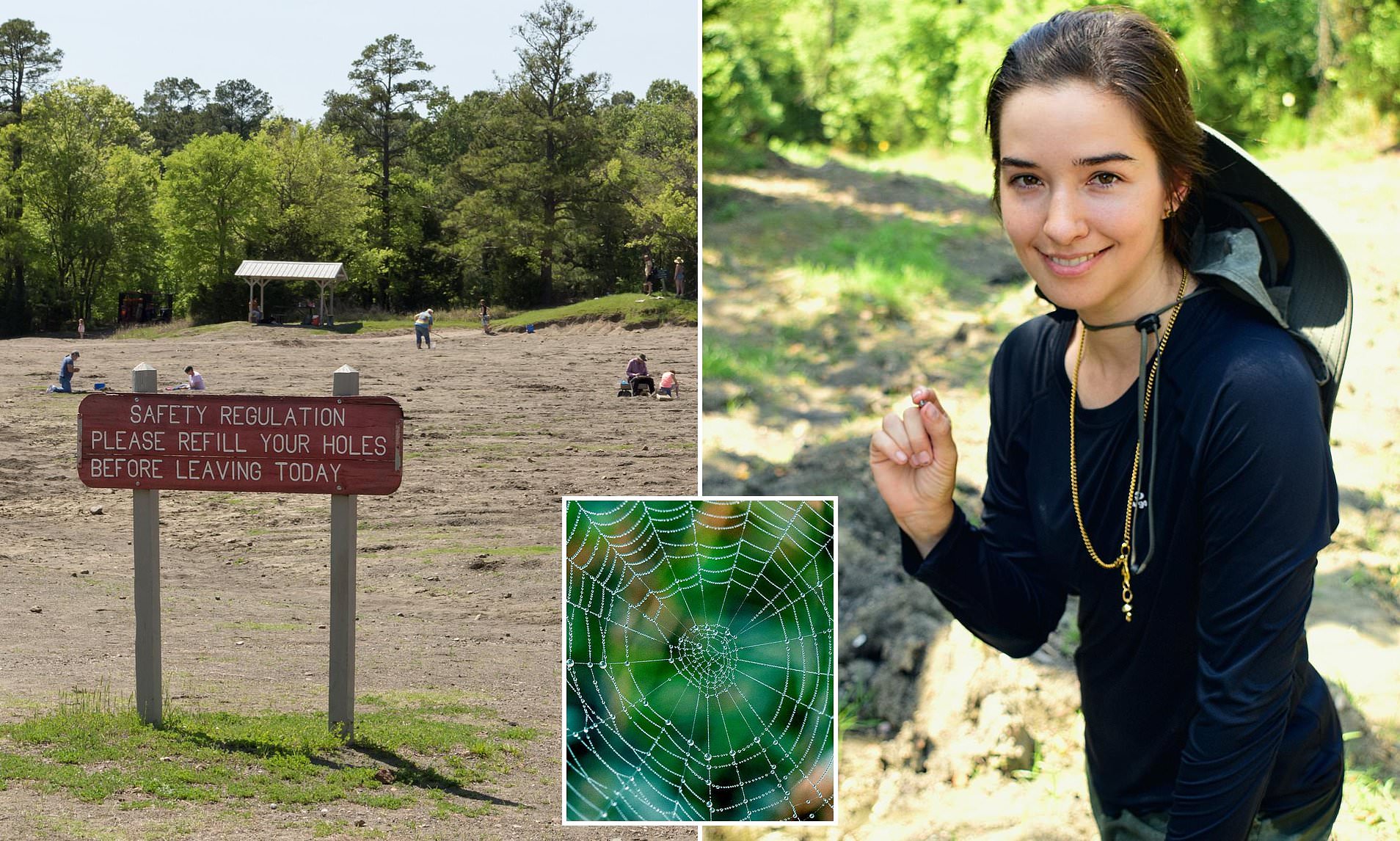 Tourist finds $27,000 sparkling surprise after she kicks 'spiderweb' in ...