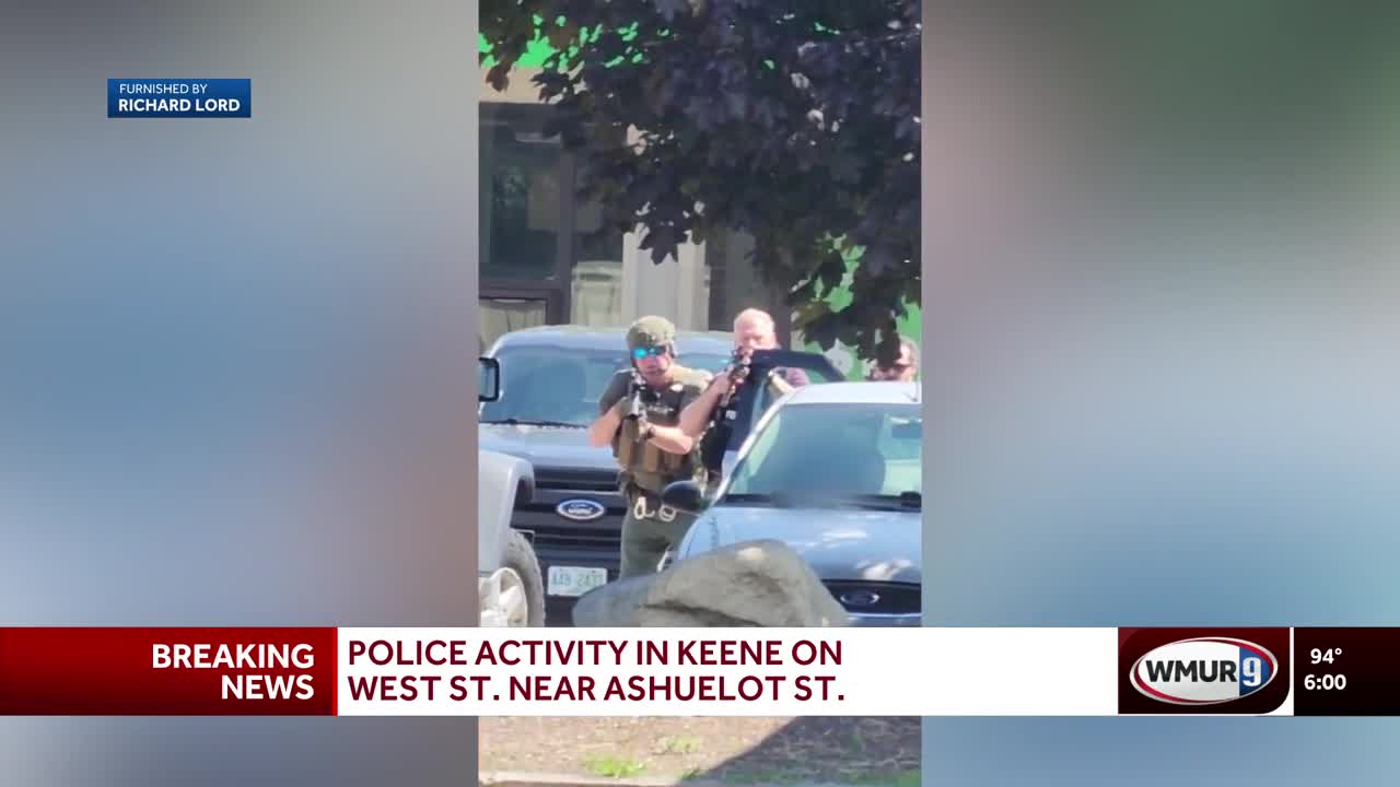 Police activity in Keene on West Street near Ashuelot Street