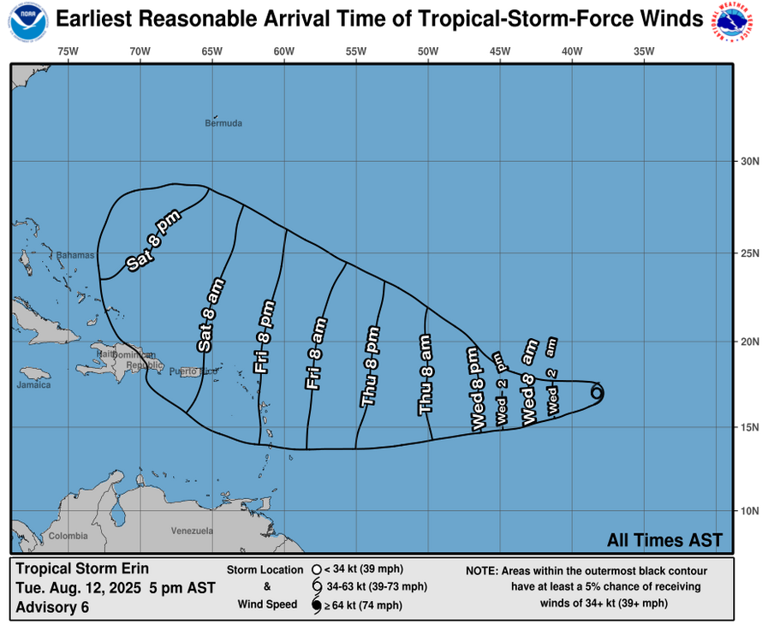Forecast shows Tropical Storm Erin will hit Puerto Rico as hurricane: Live