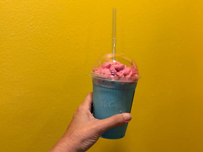 Here's the Mystery Flavor of McDonald's New Pink and Blue Shake