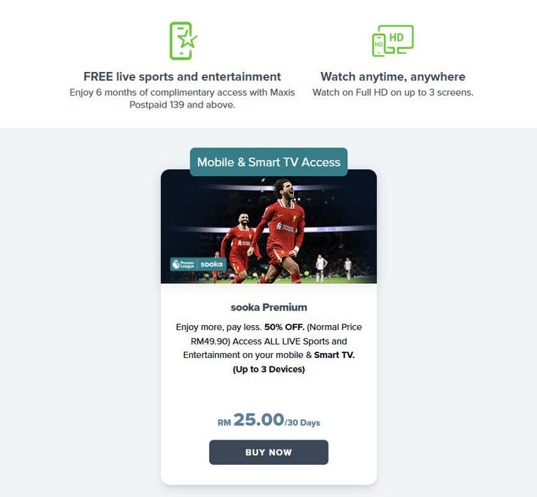 Maxis offers free Sooka Premium for Postpaid 139, 169 and 199 customers