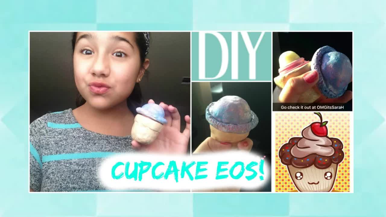 DIY cupcake EOS lip balm tutorial