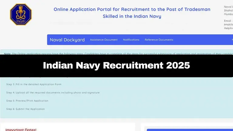Indian Navy Recruitment 2025: Application Process For 1,266 Civilian ...