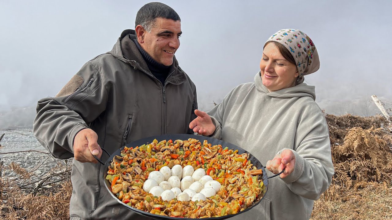 Preparing Fresh Chicken Shawarma Over Fire