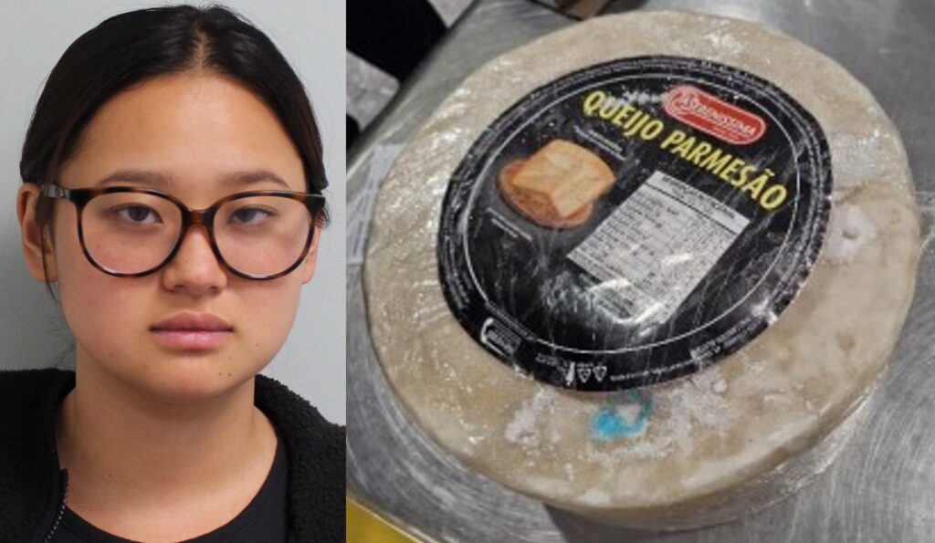 Woman caught smuggling £800k of drugs hidden inside Parmesan cheese wheel