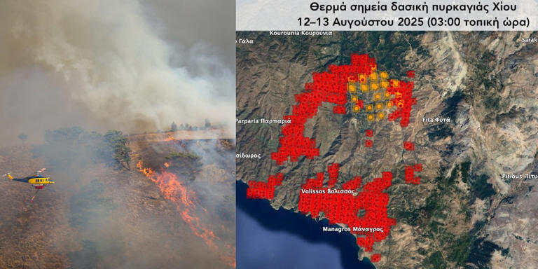 Meteo: Οι εκτάσεις που έχουν επηρεαστεί από τις 6 μεγάλες φωτιές που ...